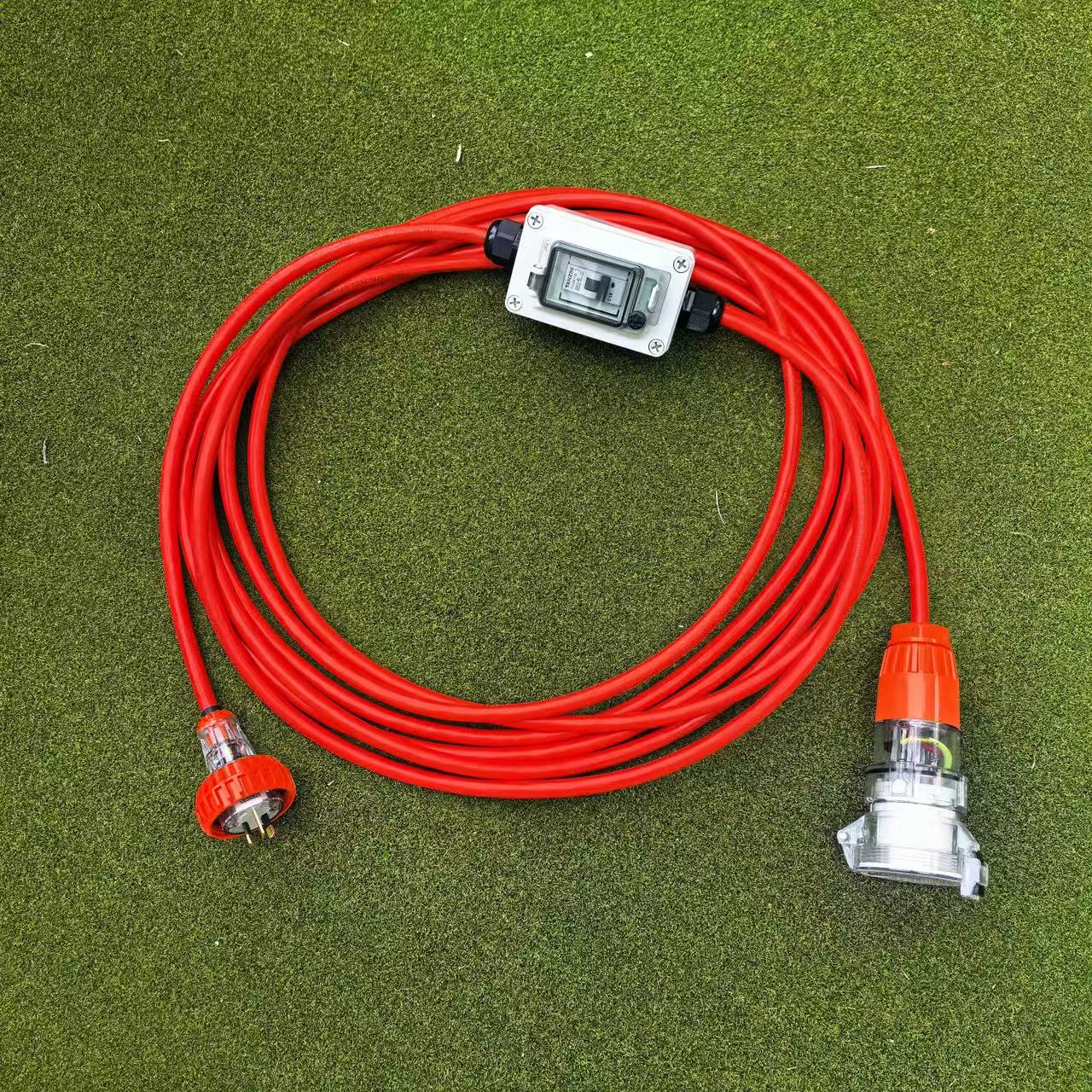16A to 32A Industrial Power Extension Lead with Waterproof MCB – 10m ...